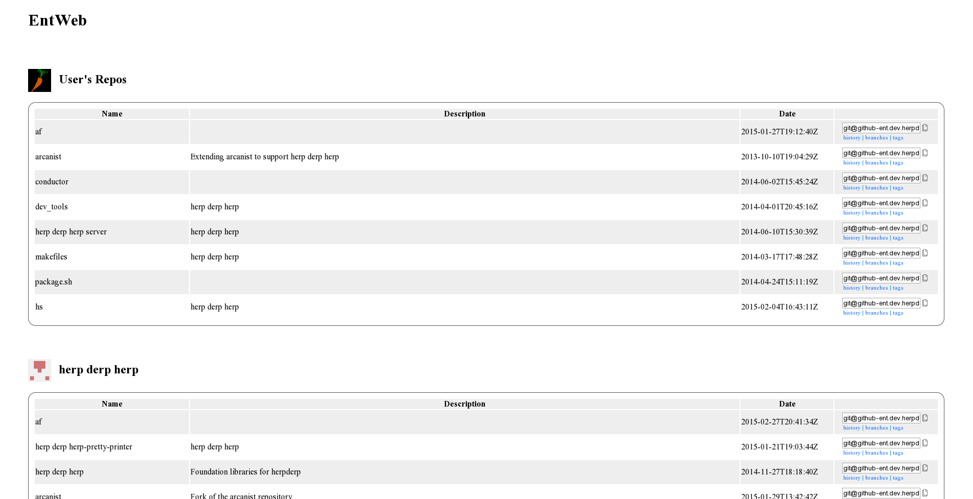 GitHub - marek/entweb: gitweb interface for github enterprise